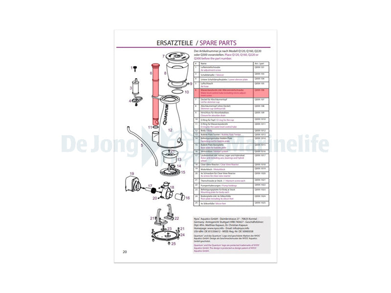 Water level tube including micro adjusting screw Q220 – Heevis