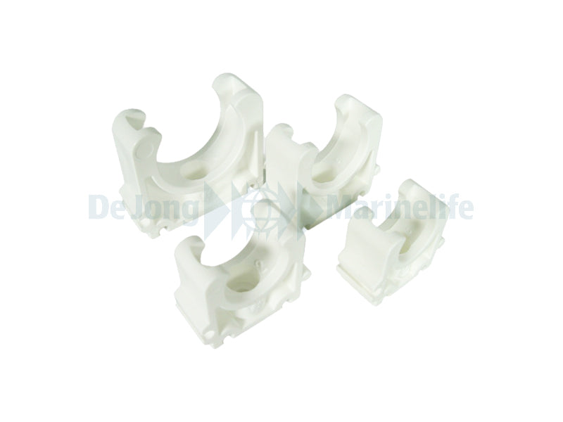 PVC pipe clamp Ø 25 mm white open - Heevis